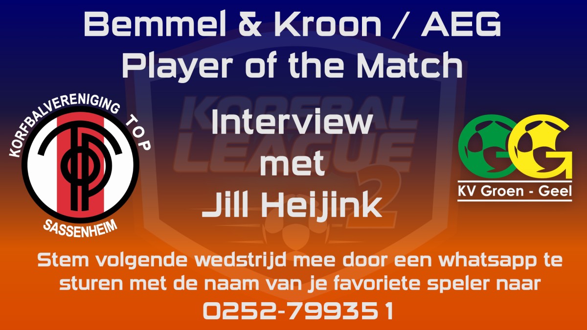 Bemmel & Kroon / AEG Player Of The Match Jill Heijink na TOP/IAA fresh ...