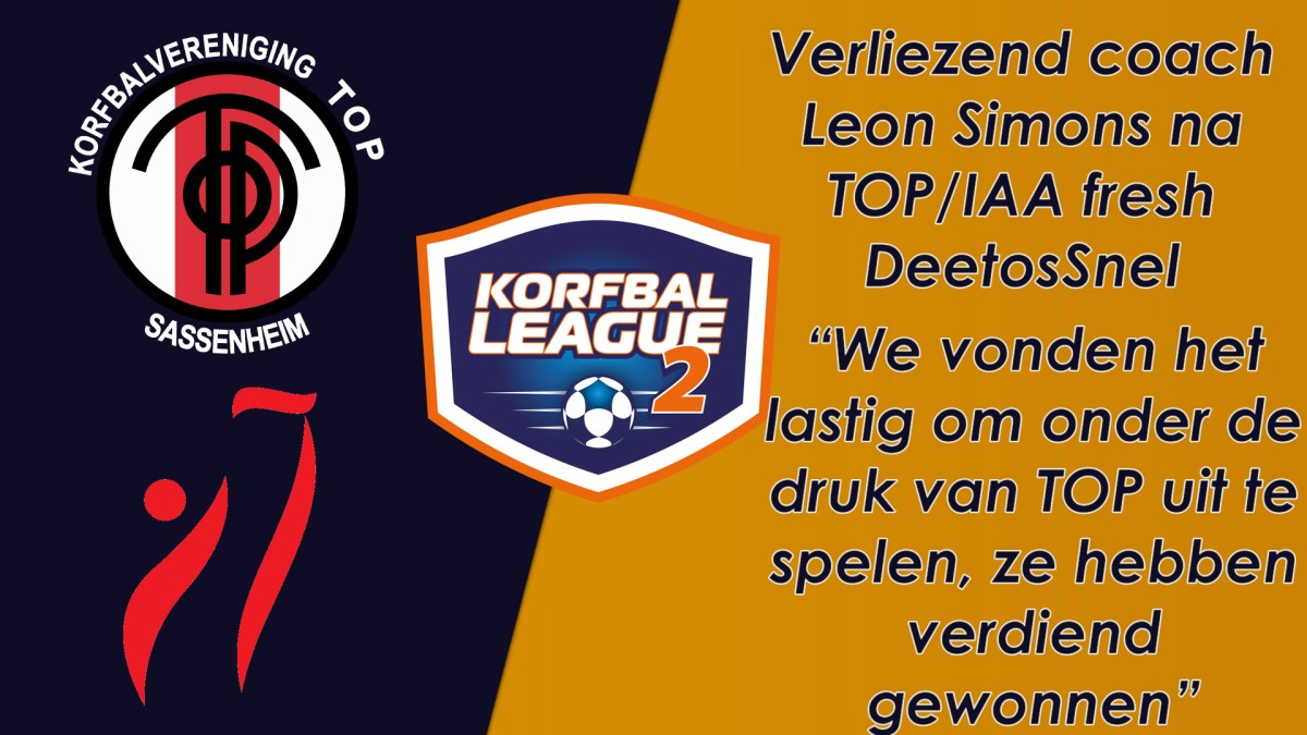 Verliezend coach Leon Simons na TOP/IAA fresh - DeetosSnel - Eyecons