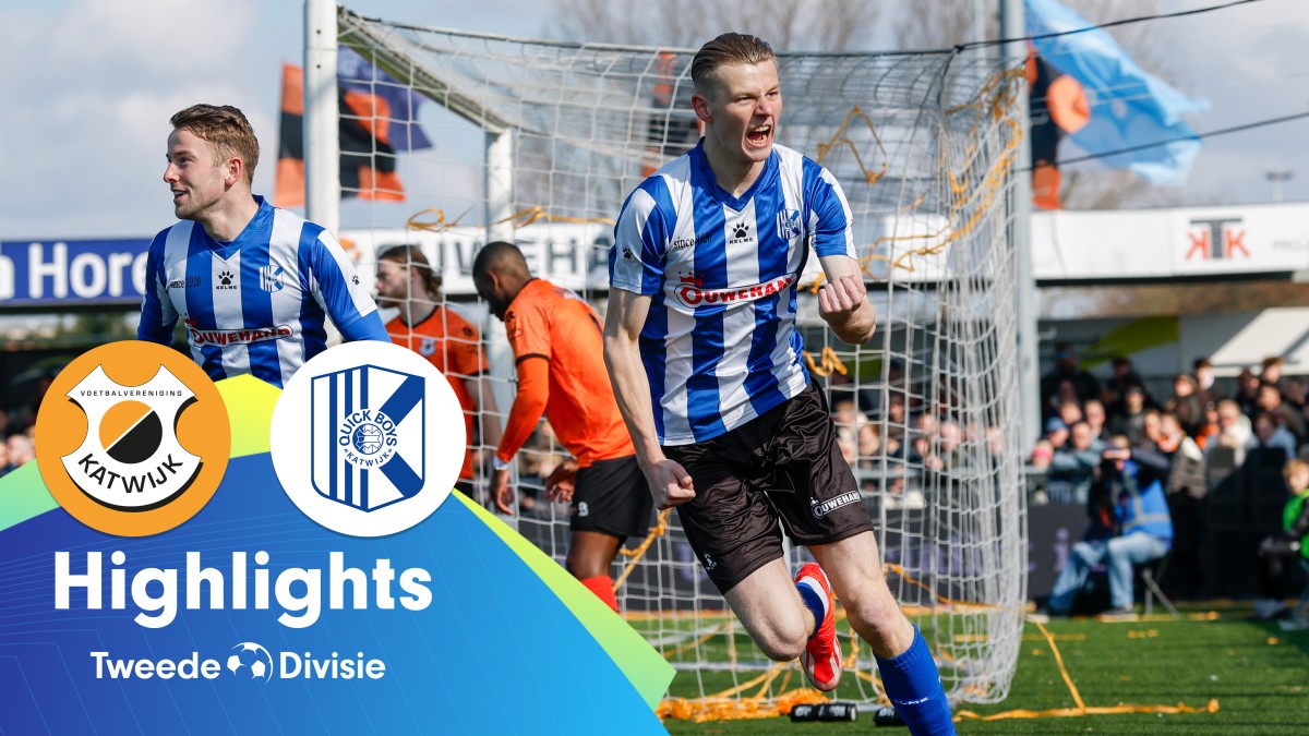 🔥 Verhitte DERBY op De Krom! | Highlights VV Katwijk - Quick Boys - Eyecons